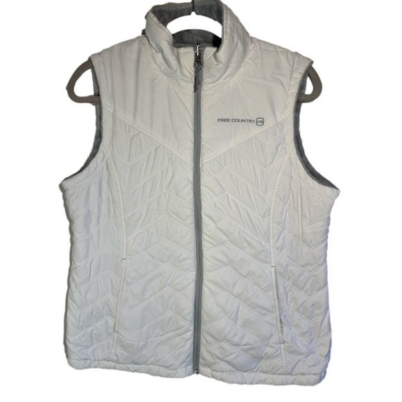 Free Country | Jackets & Coats | Free Country Winter Vest Euc White ...